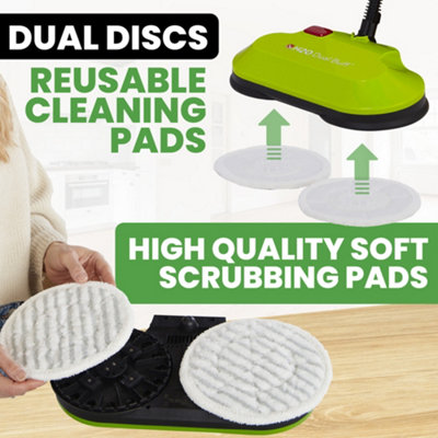 H2O HD 8-IN-1 STEAM CLEANER, SCRUBBER, BUFFER & POLISHER WITH DUAL BUFF ...
