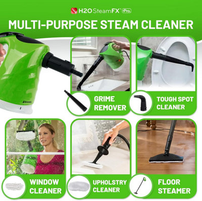 H2O Steam FX Pro Heavy Duty Outdoor Cleaner - Steam Mop - 5 in 1 Steam ...