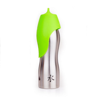 H2O4K9 Portable Pet Dog Drinking Water Bottle Stainless Steel 700ml Green