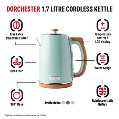Haden Dorchester Matt Sage Green Digital Variable Temperature Kettle ...