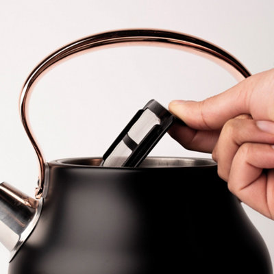 Haden Heritage 1.7L Black Kettle Cordless 3KW Fast Boil Removable ...