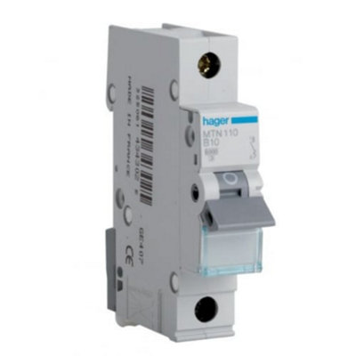 Hager MTN110 Miniature Circuit Breaker MCB Type B - 10 Amp