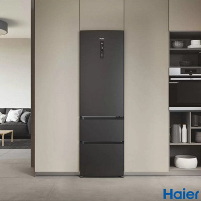Haier Fridge Freezer Series 3 Freestanding ,HETR3619ENPB, 348L, MyZone ...