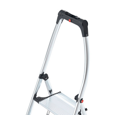 Hailo K100 Topline Aluminium Comfort Step Ladder - 2 Tread