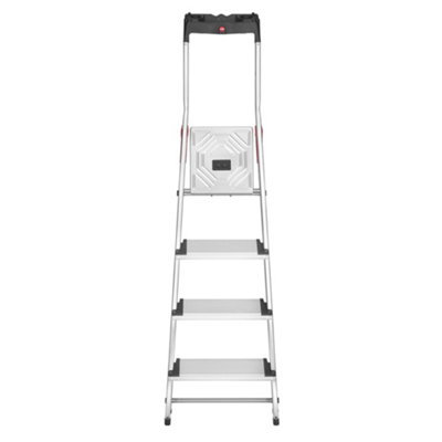 Hailo L80 Comfortline Step Ladder Deep Safety Step - 4 Tread