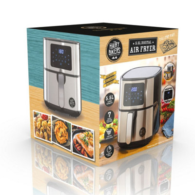 Hairy Bikers Air Fryer 5 5 Litre Capacity Digital Touch Screen Silver
