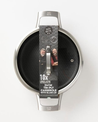 Hairy Bikers Stainless Steel 24cm Hex Guard Non Stick Long Lasting ...