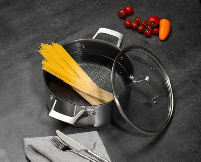 Hairy Bikers Stainless Steel 24cm Hex Guard Non Stick Long Lasting ...