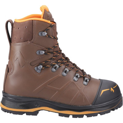 Haix Trekker Mountain 2.0 brown steel-toe chainsaw cut level 1 forestry ...
