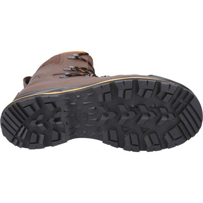 Haix Trekker Mountain 2.0 brown steel-toe chainsaw cut level 1 forestry ...