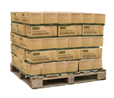 Half pallet of 75 boxes of Kindling