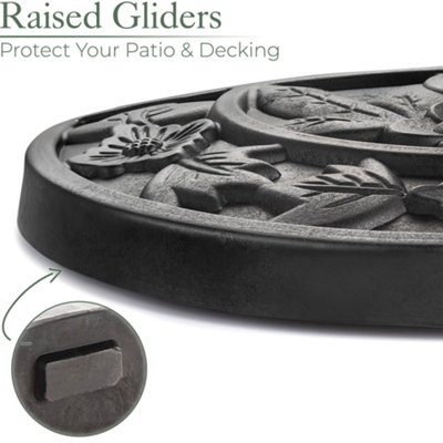 Half Parasol Base 15kg Garden Umbrella Stand Sunshade Holder 38/48mm