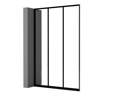 Half Patishon 1500mm Frameless self install glazed partition room divider