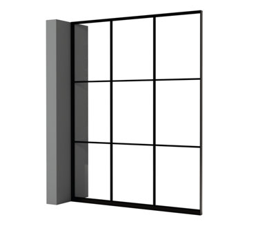 Half Patishon 1800mm Framed self install glazed partition room divider ...