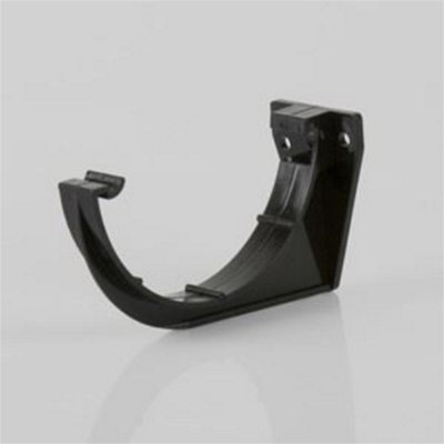 Half Round Fascia Bracket 112mm Black Rainwater Gutter Drainage System ...