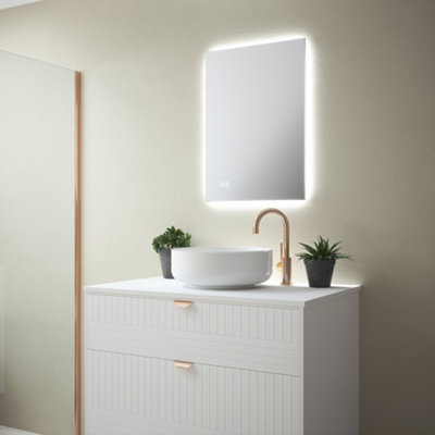 Halifax 500x700mm Tunable Backlit LED Bathroom Mirror with Demister ...