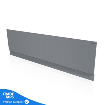 Buy Halite 1600mm Grey Matt Front/Side Bath Panel | DIY at B&Q