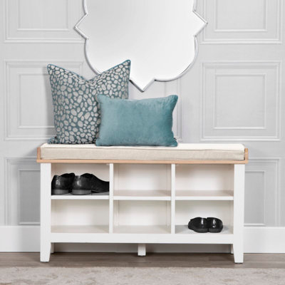 Buy Hall Bench - L110 x W40 x H60 cm - White | DIY at B&Q