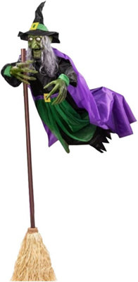 flying witch animated prop