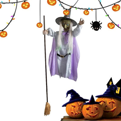 flying witch animated prop