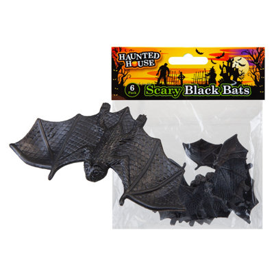 Halloween Black Bats Props and Decorations Trick or Treat Party Pack of ...