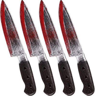 Halloween Fake Prop, 4 Pack Bloody Fake Horror Props Kills Butcher ...