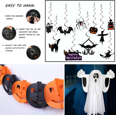 Halloween Ghost Decorations Set Scary Halloween Decorations Indoor ...