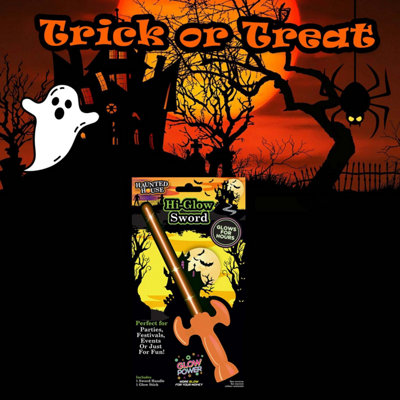 Halloween Glow Sword Prop Accessory Hallows Party, Trick or Treat 25 ...