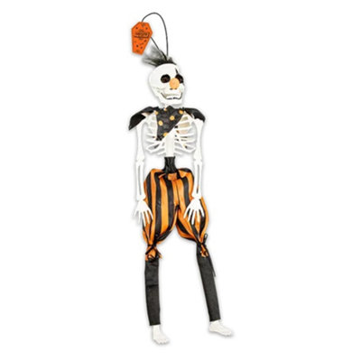 Halloween Hanging Clown Skeleton Prop