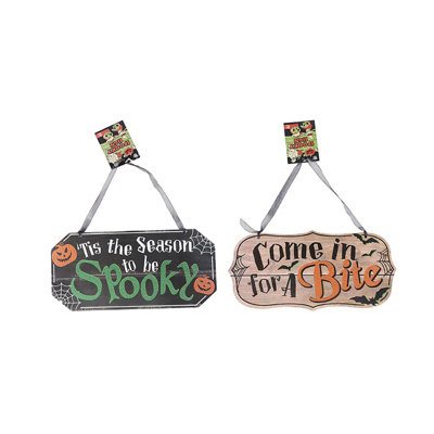 Halloween Hanging Quote Sign 2Pack