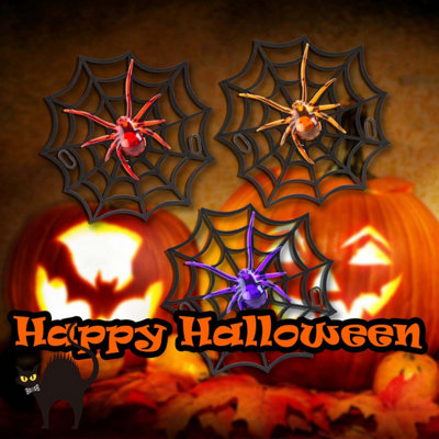 Halloween Light Up Spider on Web 1 Piece Mystery Bag MultiColour