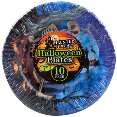 Halloween Paper Plates - Graveyard 7 inch Halloween Party - Haunted ...
