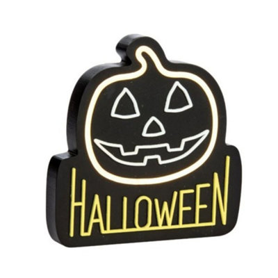 Halloween Pumpkin Neon Sign Plaque