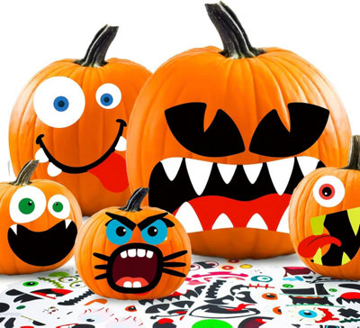 Halloween Pumpkin Stickers, 35 Funny and Classic Pumpkin Expressions ...