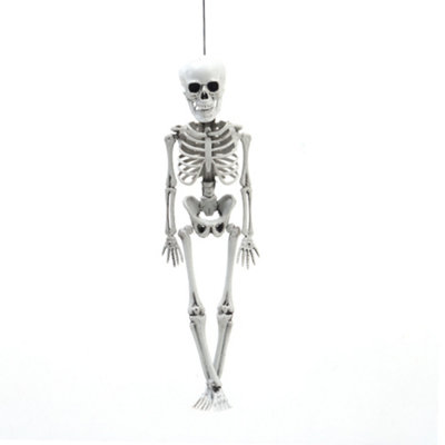 Halloween Realistic Full Body Hanging Skeleton Prop Decoration Posable ...