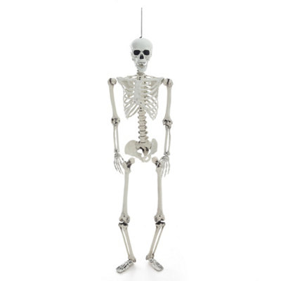 Halloween Realistic Full Body Skeleton Hanging Prop Decoration Posable ...