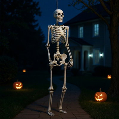 Halloween Realistic Full Body Skeleton Prop Decoration Posable Joints 160cm