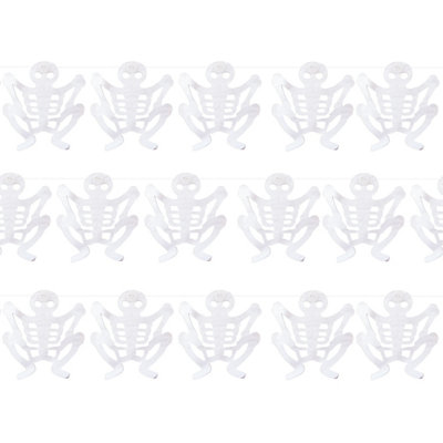 Halloween Skeleton Garland Paper Home Party Decorations Themed 3M