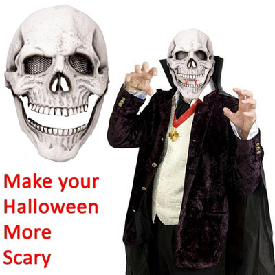 Halloween Skeleton Latex Mask White | DIY at B&Q