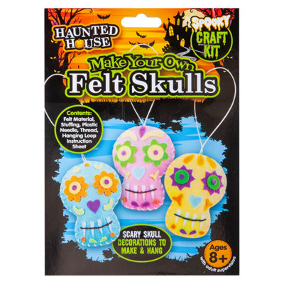 Halloween Skulls Felt Weaving Craft Kit Trick or Treat Party MultiColour
