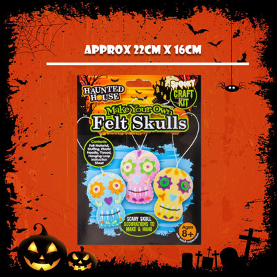 Halloween Skulls Felt Weaving Craft Kit Trick or Treat Party MultiColour