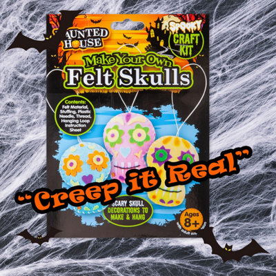 Halloween Skulls Felt Weaving Craft Kit Trick or Treat Party MultiColour