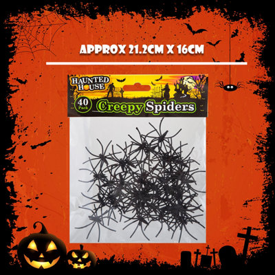 Buy Halloween Spiders Decoration Trick or Treat Party Pack of 40 3. 5cm ...