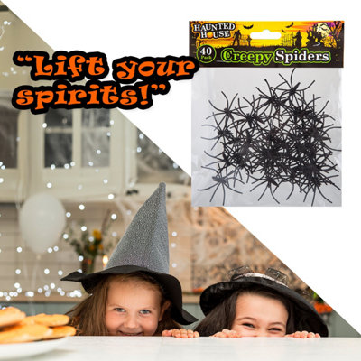Buy Halloween Spiders Decoration Trick or Treat Party Pack of 40 3. 5cm ...
