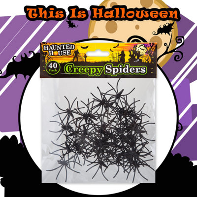 Buy Halloween Spiders Decoration Trick or Treat Party Pack of 40 3. 5cm ...