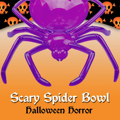 Halloween Sweet Bowl Spider Bowl Scary Halloween Party 24cm Purple