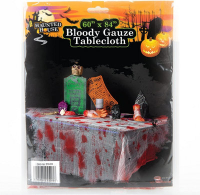 Halloween Tablecloth Bloody Gauze - Terrifying Table Decoration Spooky ...