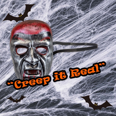 Halloween Vampire Mask Silver Halloween Party, Trick or Treat Vampire