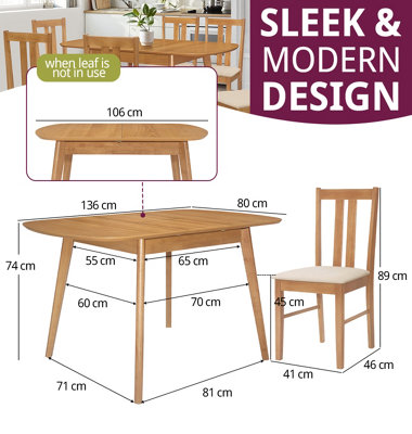 Hallowood Furniture Aston Butterfly Extending Table with 6 chairs ...