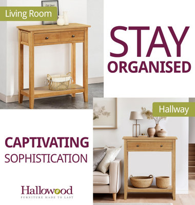 Hallowood Furniture Aston Console Table with one Large Drawer